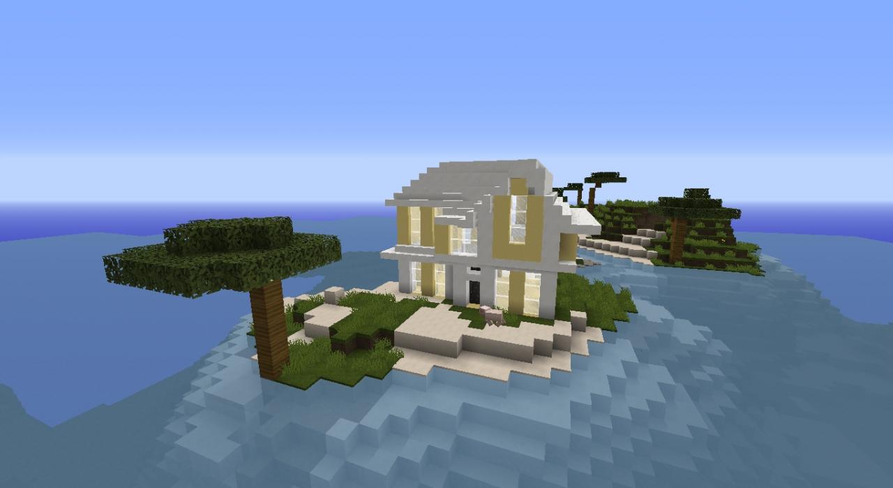 Beach island - by JungleCreeper (Modern Mansion + Epic Yacht) Minecraft Map