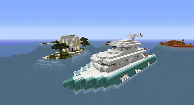 Beach island - by JungleCreeper (Modern Mansion + Epic Yacht) Minecraft Map