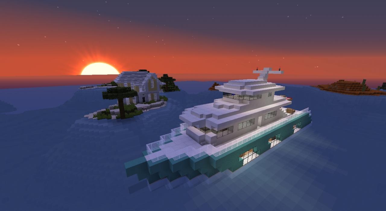 Beach island - by JungleCreeper (Modern Mansion + Epic Yacht) Minecraft Map