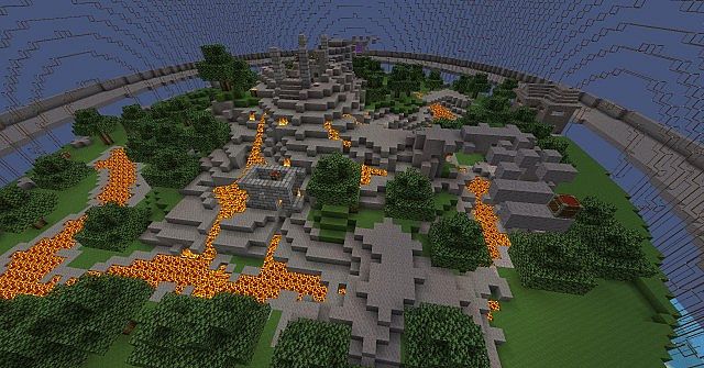 Survival Games Arena Planet - Inside the Volcano Minecraft Map