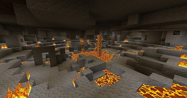 Survival Games Arena Planet - Inside the Volcano Minecraft Map