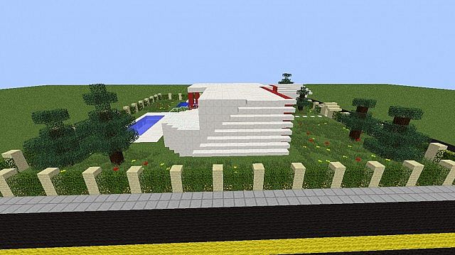 Red N' White Modern House ++ (1.6.2) Minecraft Map
