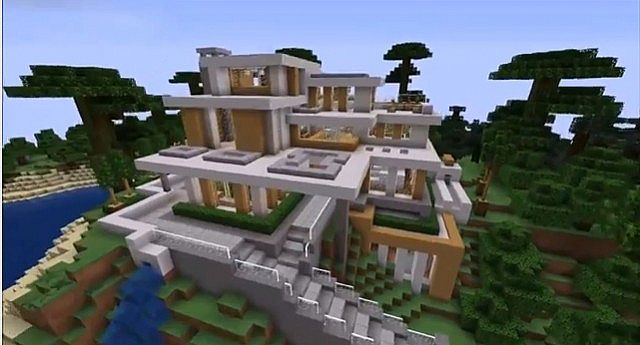 Epic Modern House In Minecraft! Minecraft Project