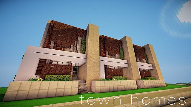 Modern Town Homes Minecraft Map
