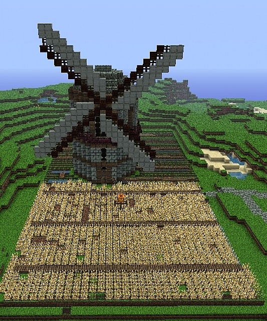 Medieval Windmill w/ Crops Minecraft Map
