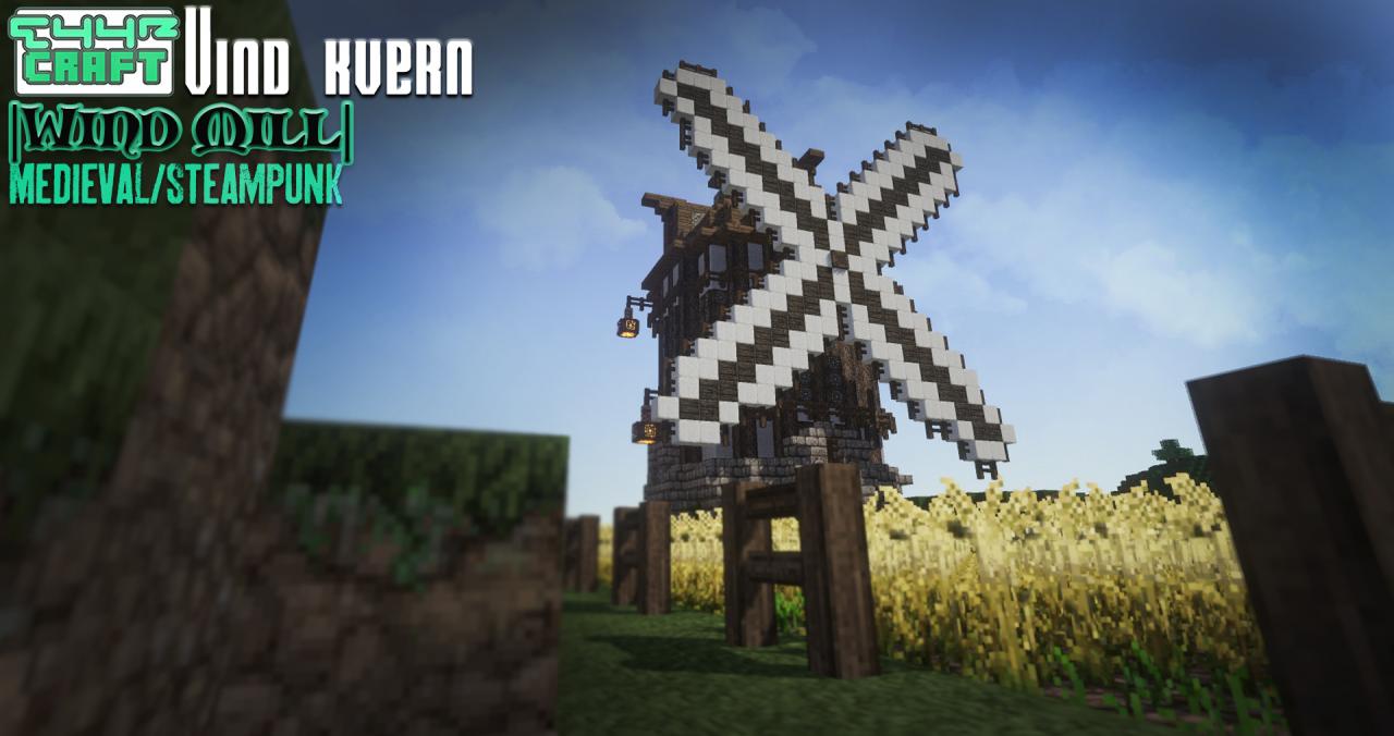 Wind Mill [ Vind kvern ] Medieval / Steampunk Minecraft Map
