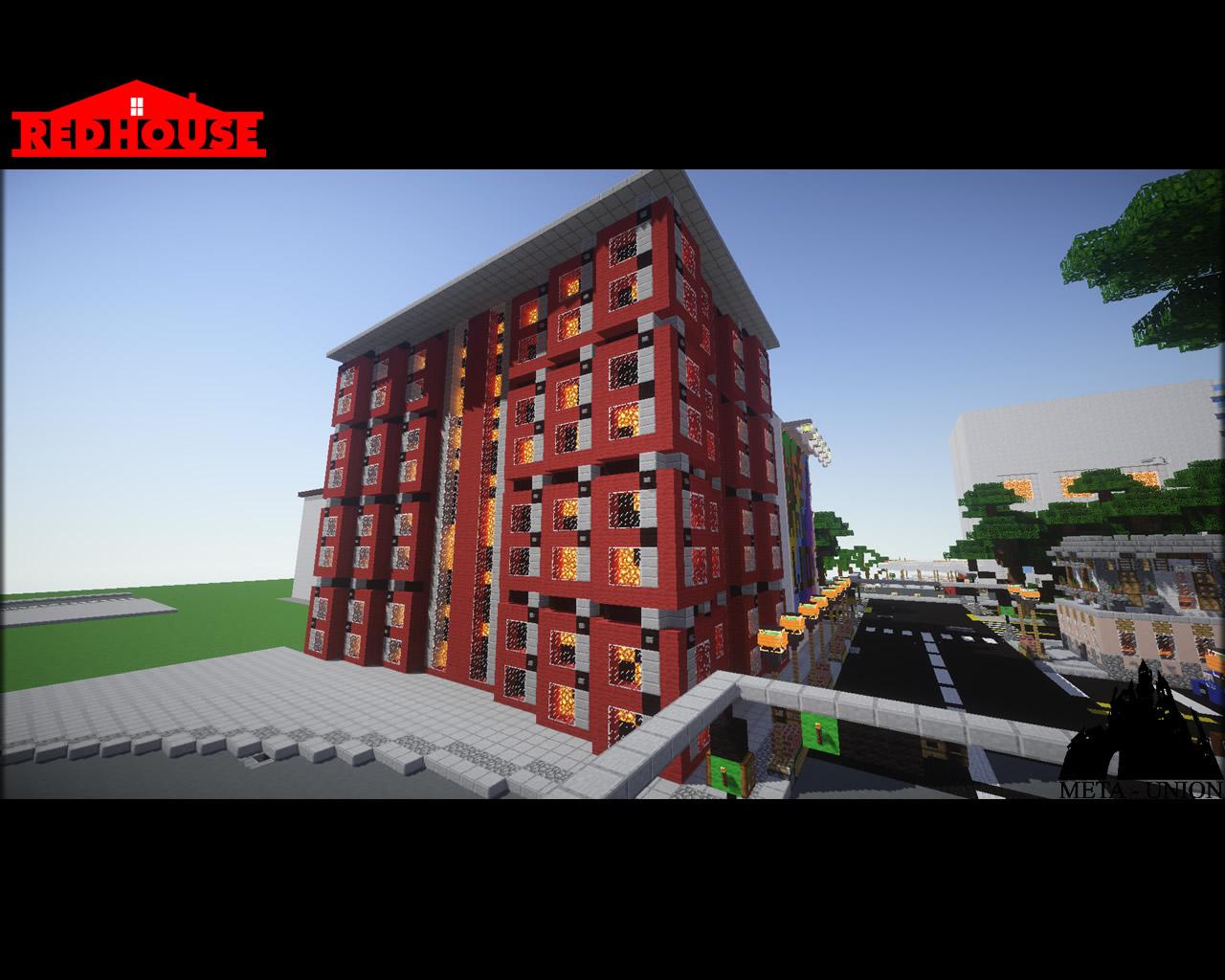 Metapolis - West Pinewood: The Red "House" Minecraft Map