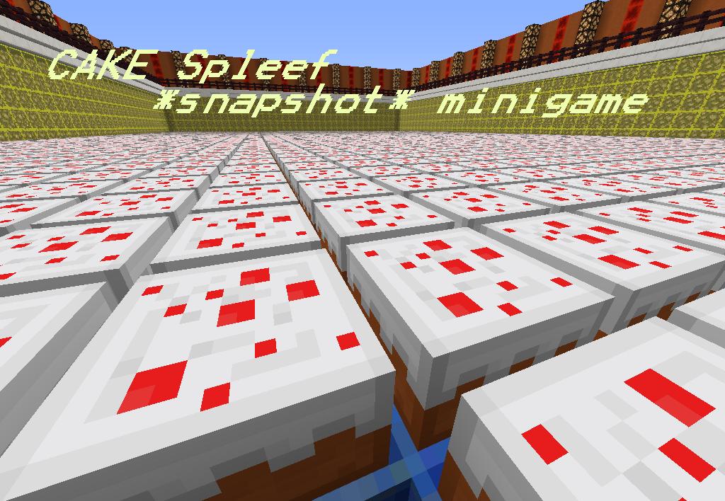 CAKE Spleef 1.7 minigame Minecraft Map