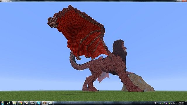 Giant Manticore Statue Minecraft Map
