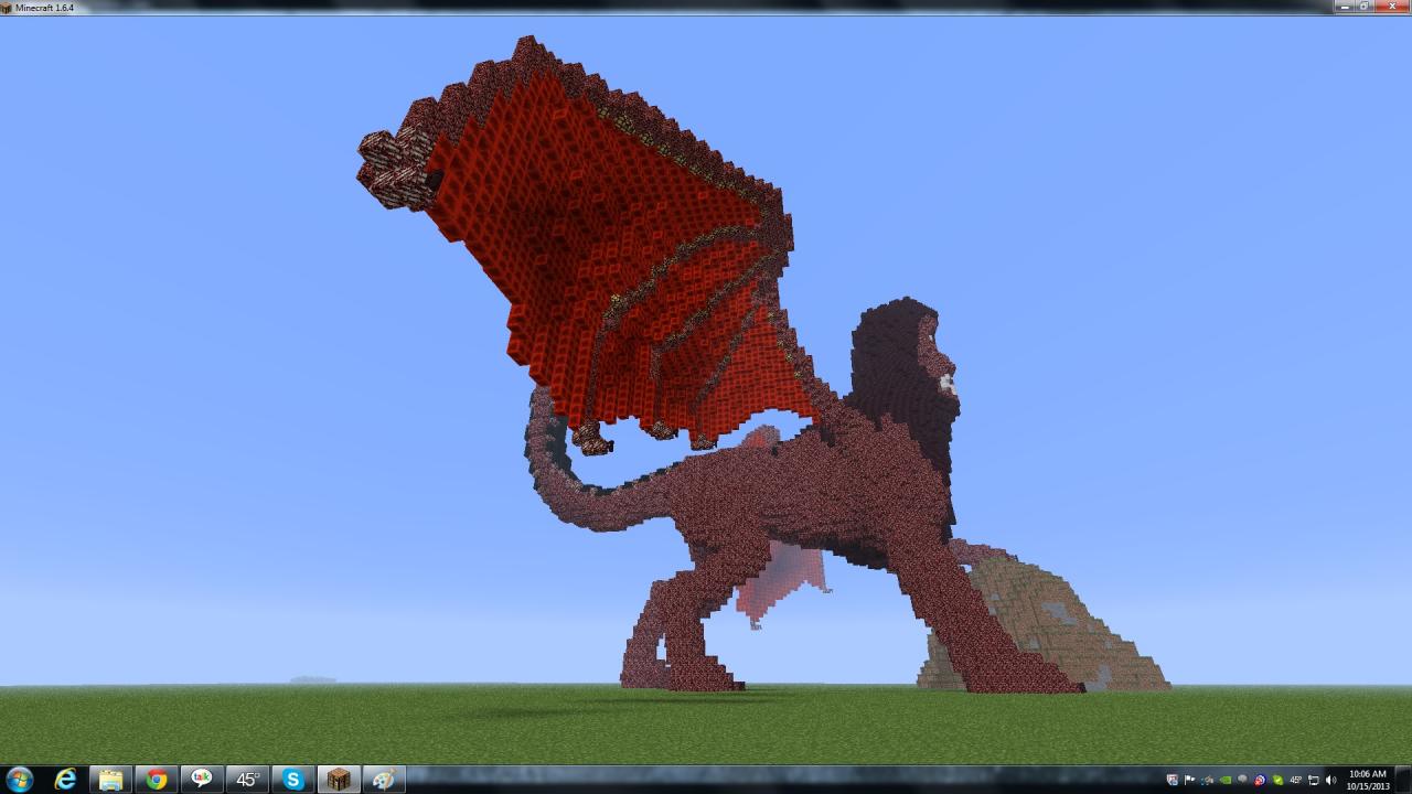Giant Manticore Statue Minecraft Map