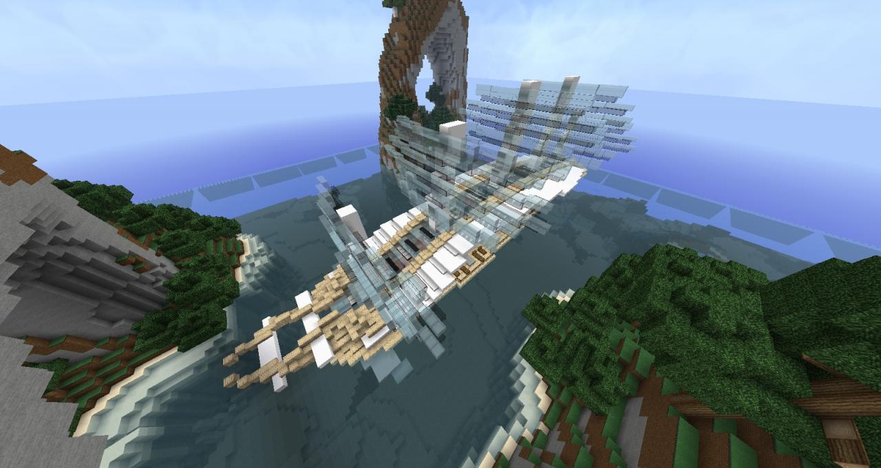 Orion, a futuristic ship Minecraft Map