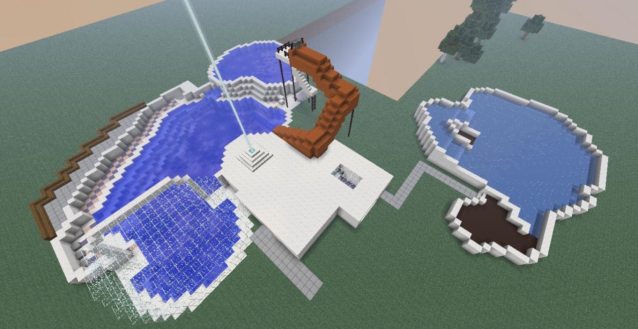 Swimming Pool & Ice Rink Minecraft Map