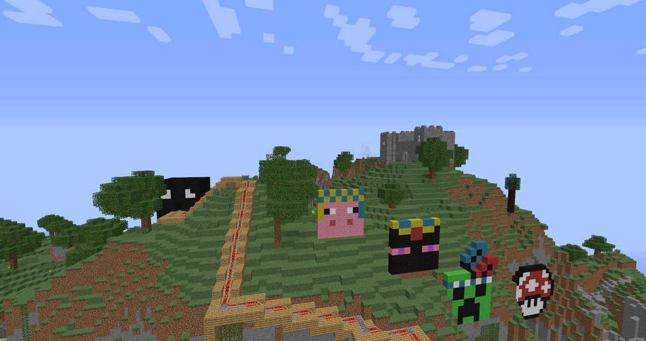 Roller-coaster ride Minecraft Map