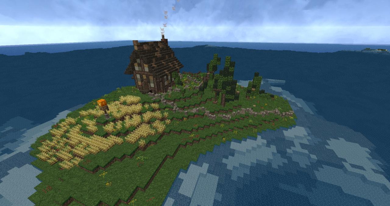 Farm House on Island Minecraft Map