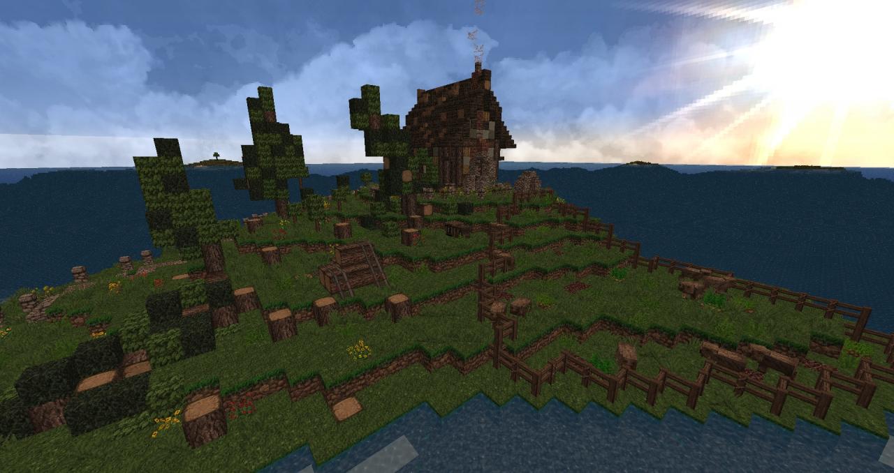 Farm House on Island Minecraft Map