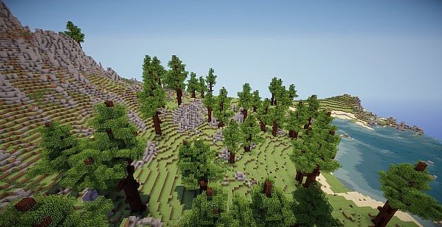 Rocky Plains Creative and Survival map Minecraft Map