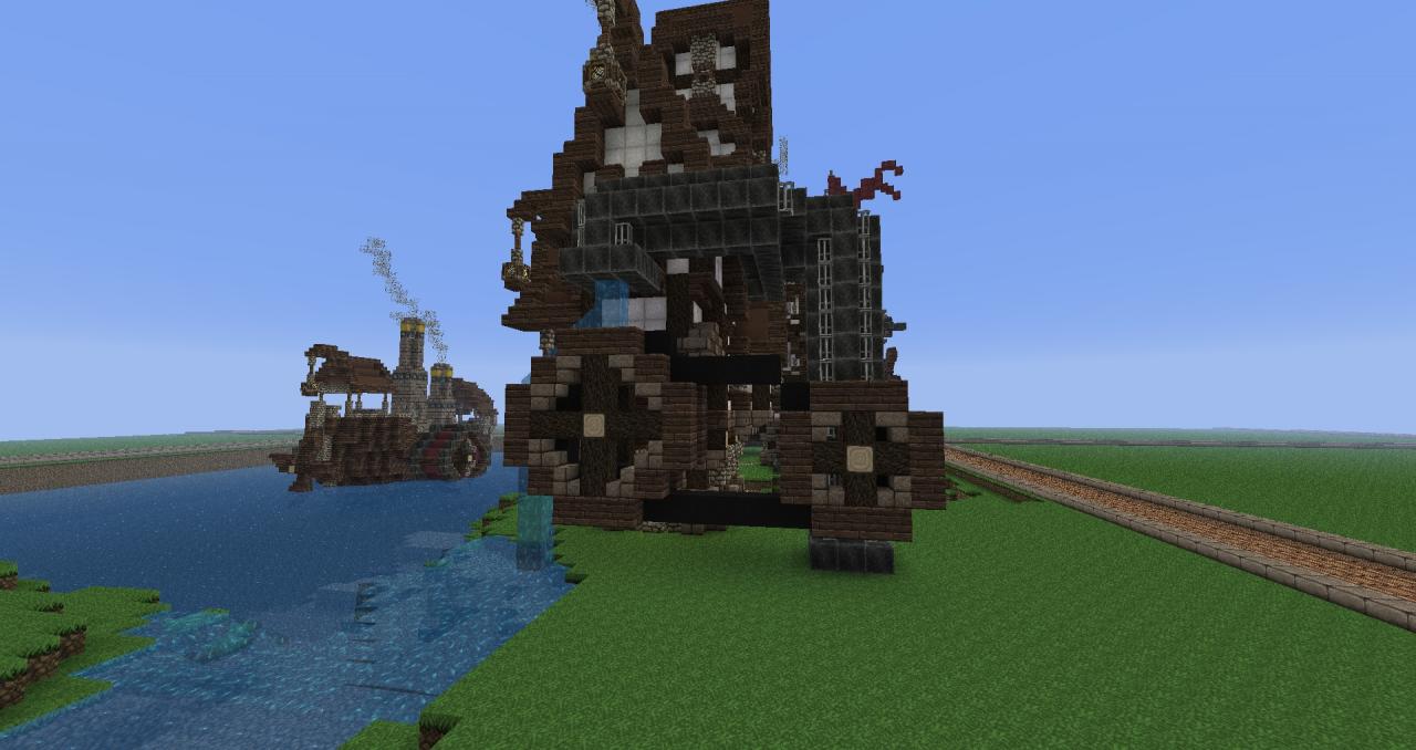 Steampunk mini settlement Minecraft Map