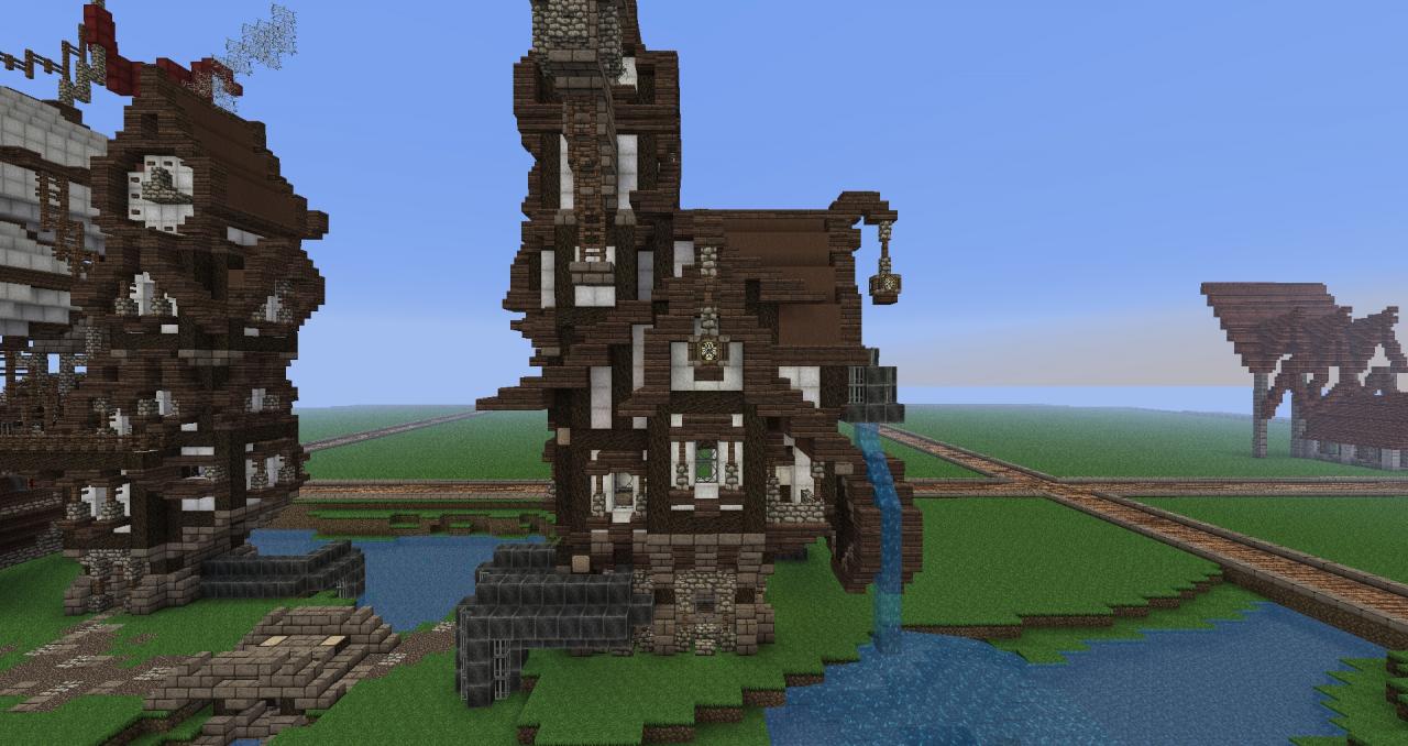 Steampunk mini settlement Minecraft Map