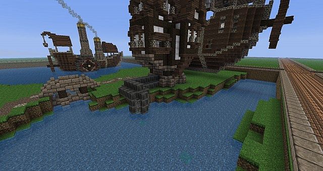 Steampunk mini settlement Minecraft Map