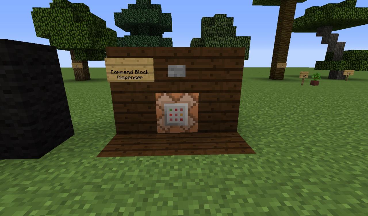 1.7.2 Texture pack viewing schematic with command block dispenser ...