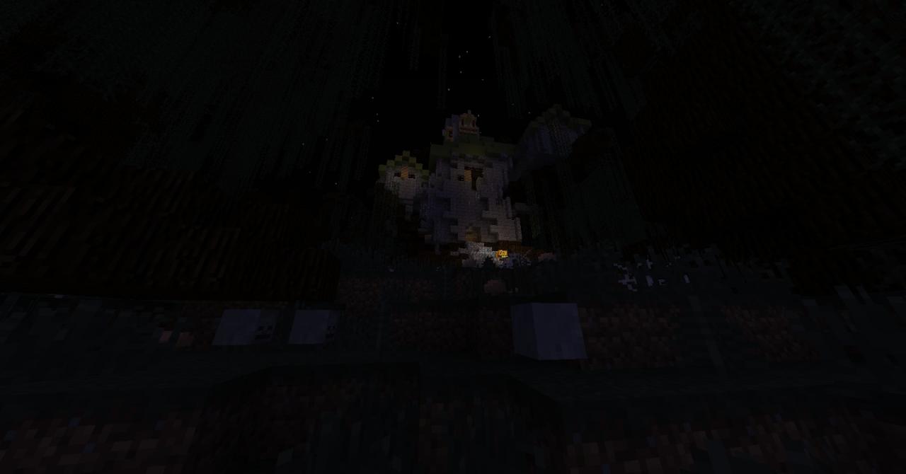 Halloween Themed Spawn. Spooky Village with Haunted Forest Minecraft Map