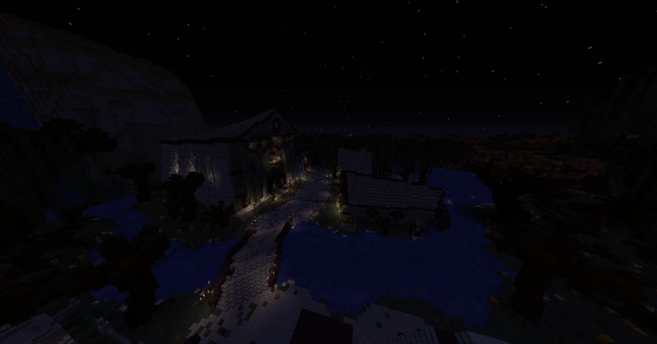 Halloween Themed Spawn. Spooky Village with Haunted Forest Minecraft Map
