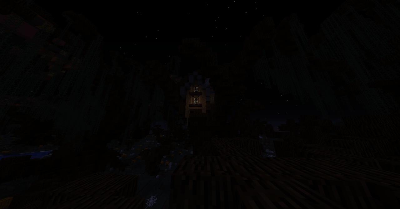 Halloween Themed Spawn. Spooky Village with Haunted Forest Minecraft Map