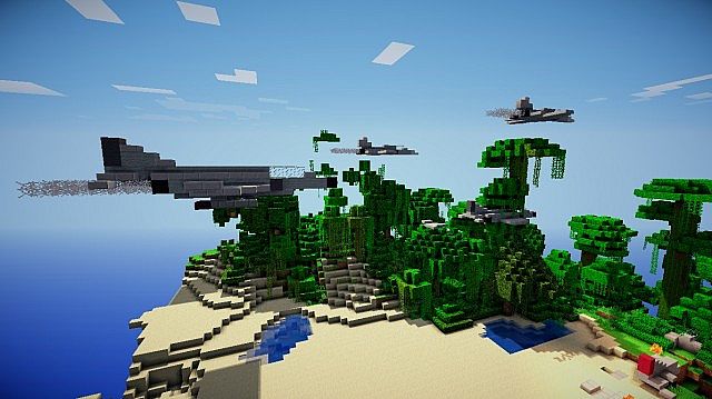 Jets over the Jungle, F4 and F5 Minecraft Map