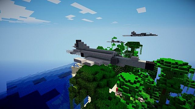 Jets over the Jungle, F4 and F5 Minecraft Map