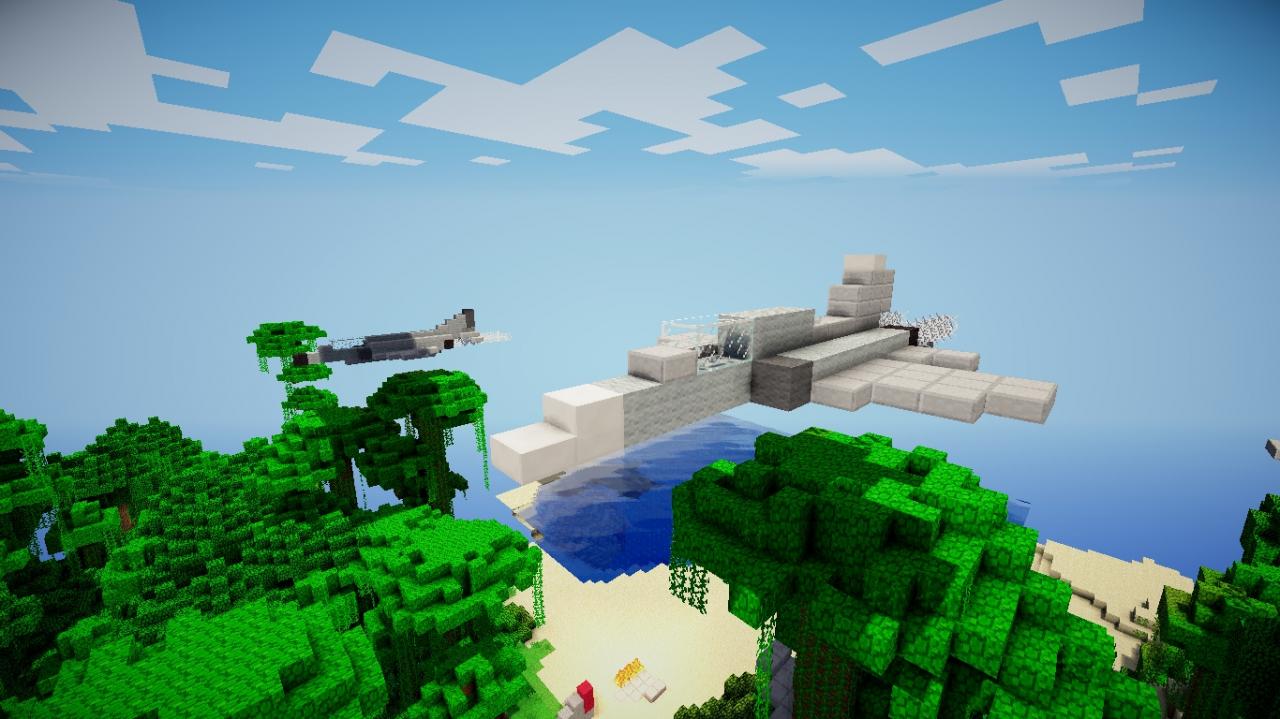 Jets over the Jungle, F4 and F5 Minecraft Map