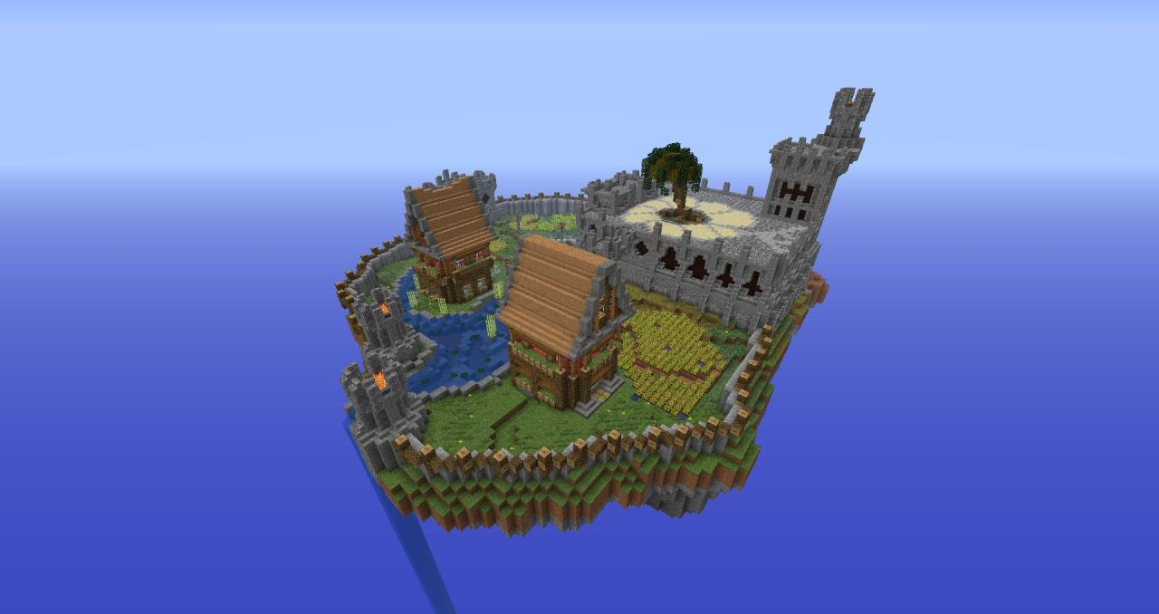 TIMELAPSE- Floating castle Minecraft Map