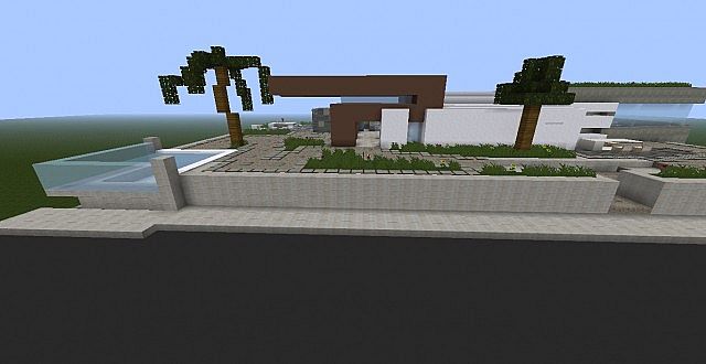 modern restaurant bar with swimming pool :D Minecraft Map