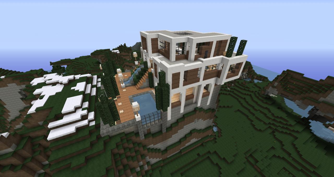 Modern Hilltop House Minecraft Map