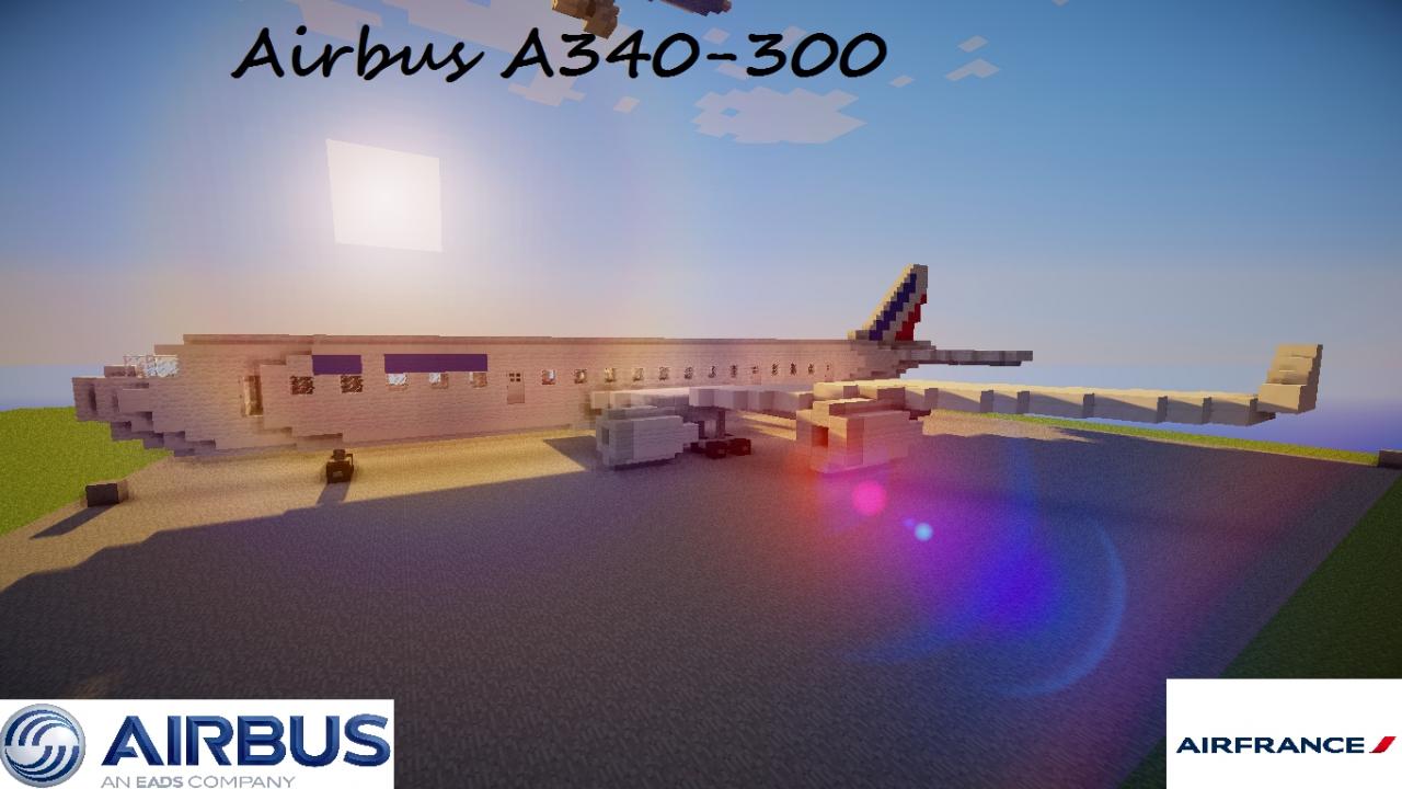 Airbus A340 Minecraft Map
