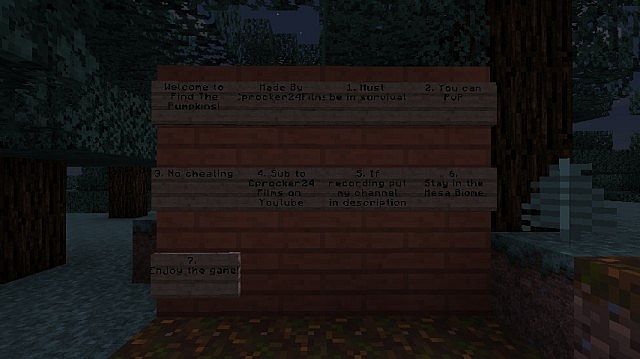 Find The Pumpkins 1.7.2 Minecraft Map