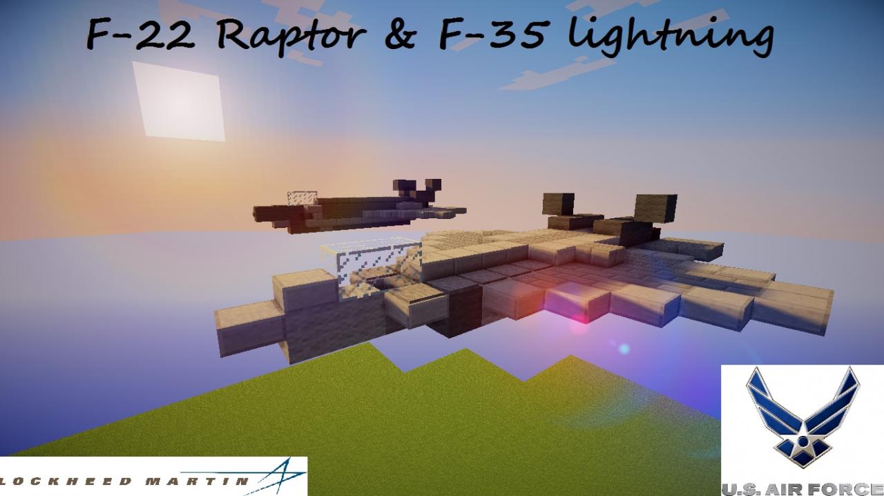 F-35 and F-22 Minecraft Map