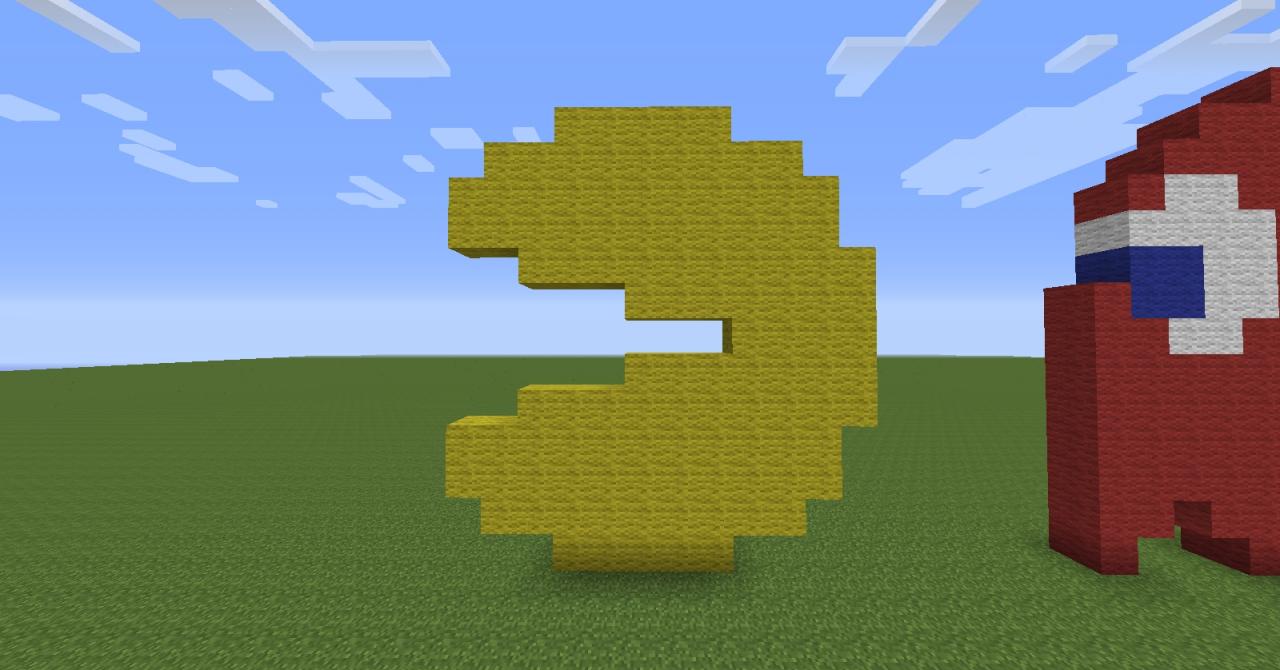 Pac-Man Pixel Art Minecraft Map