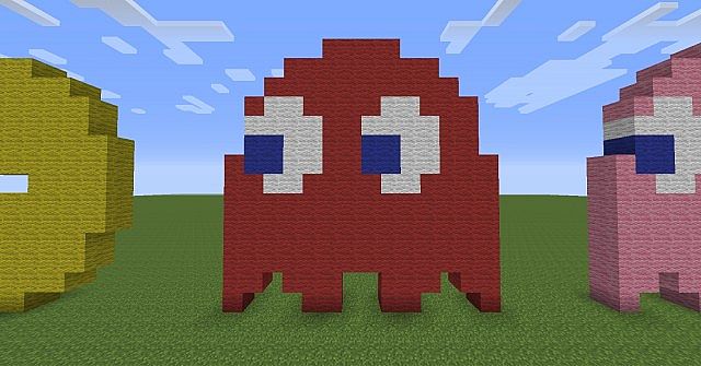 Pac-Man Pixel Art Minecraft Map