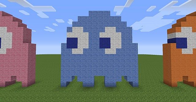 Pac-Man Pixel Art Minecraft Map