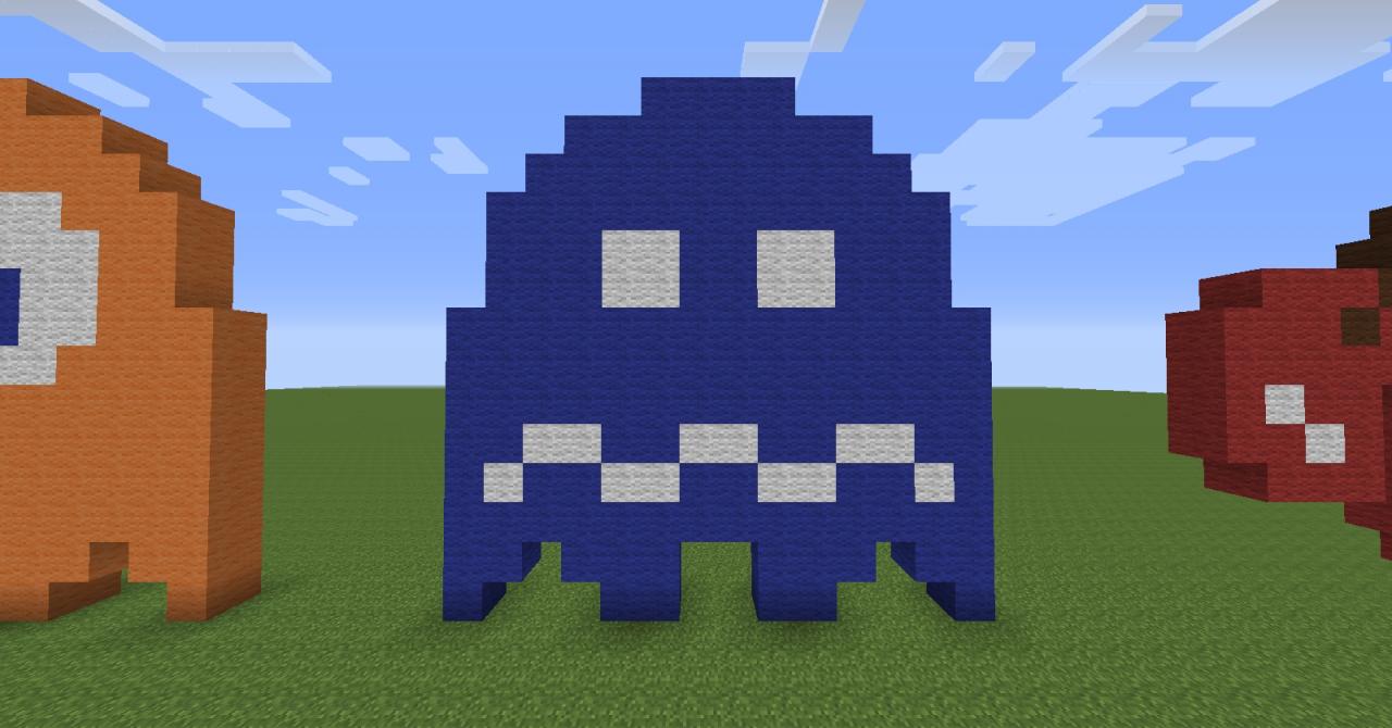 Pac-Man Pixel Art Minecraft Map