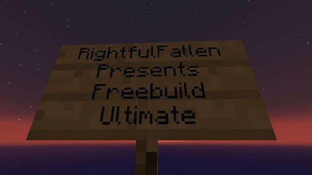 Freebuild Ultimate Minecraft Map