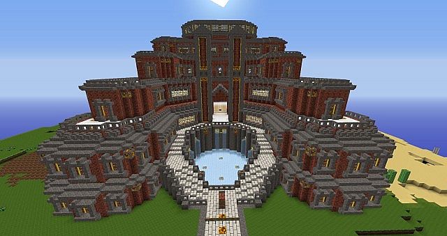 Red Brick Estate Rebuild with town Minecraft Map