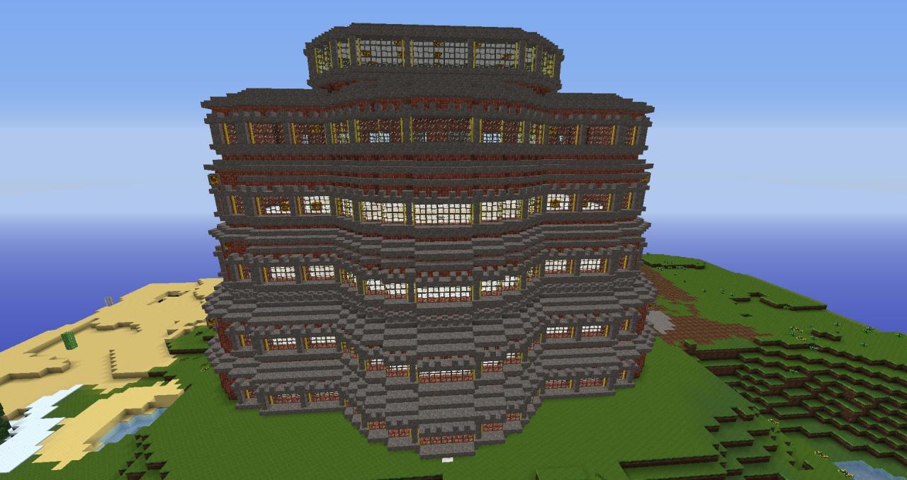 Red Brick Estate Rebuild with town Minecraft Map