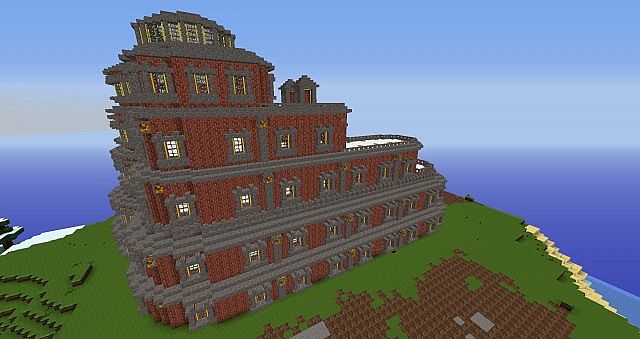 Red Brick Estate Rebuild with town Minecraft Map