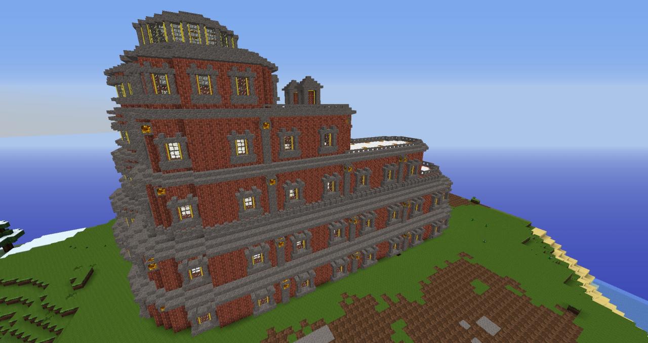 Red Brick Estate Rebuild with town Minecraft Map
