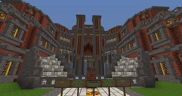 Red Brick Estate Rebuild with town Minecraft Map