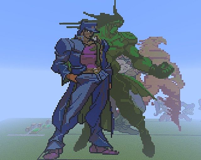 Jojo's bizarre adventure HD Jotaro Kujo and Star Platinum Minecraft Map