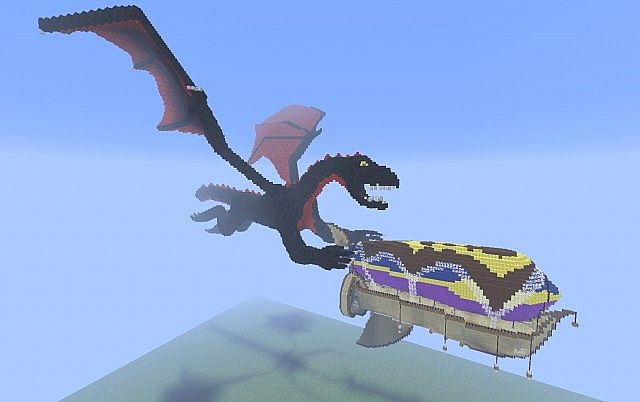 Merchant Airship Under Dragon Attack! Minecraft Map