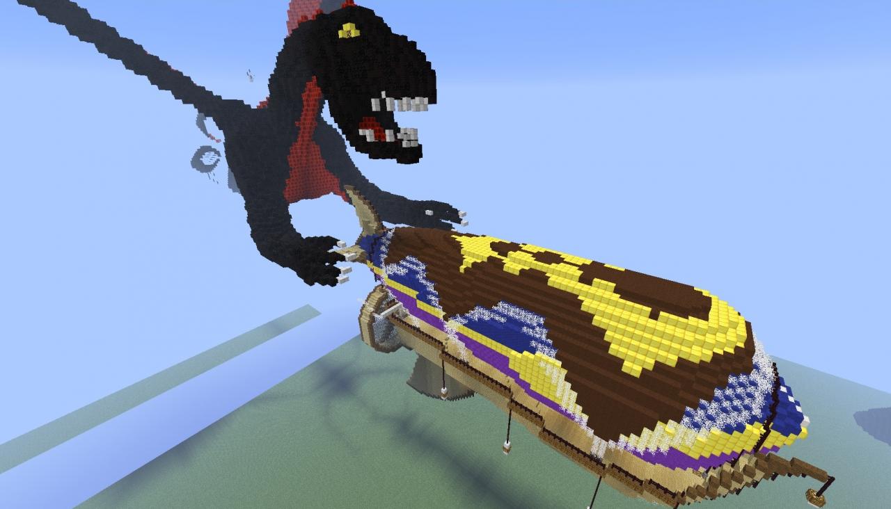 Merchant Airship Under Dragon Attack! Minecraft Map