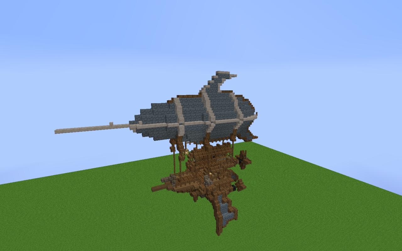 Minecraft Steampunk Airship [Tutorial] [With Halloween Horror Movie ...
